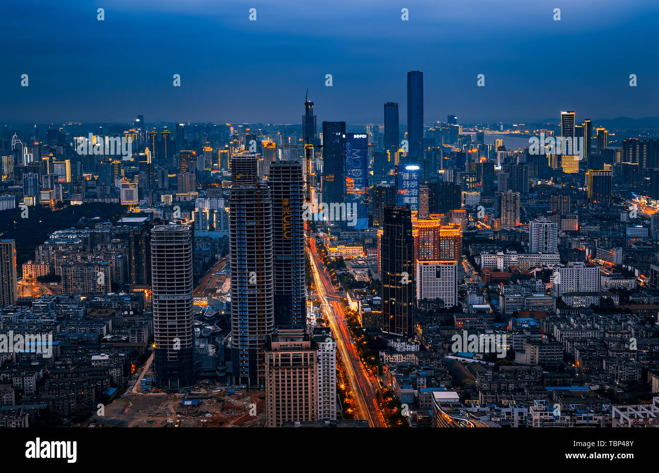 Night Scene in Changsha Stock Photo - Alamy