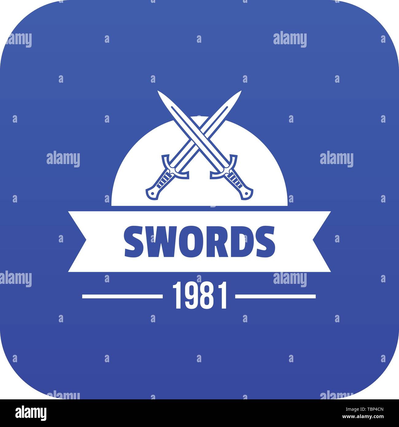 Sword icon blue vector Stock Vector Image & Art - Alamy