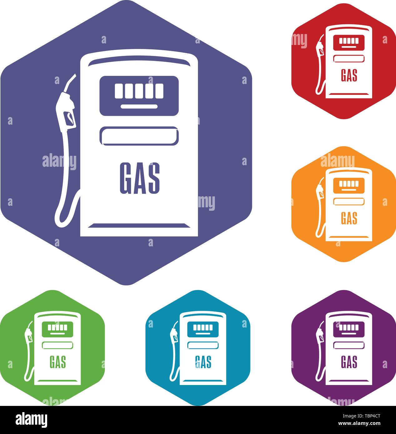Gas column icons vector hexahedron Stock Vector Image & Art - Alamy