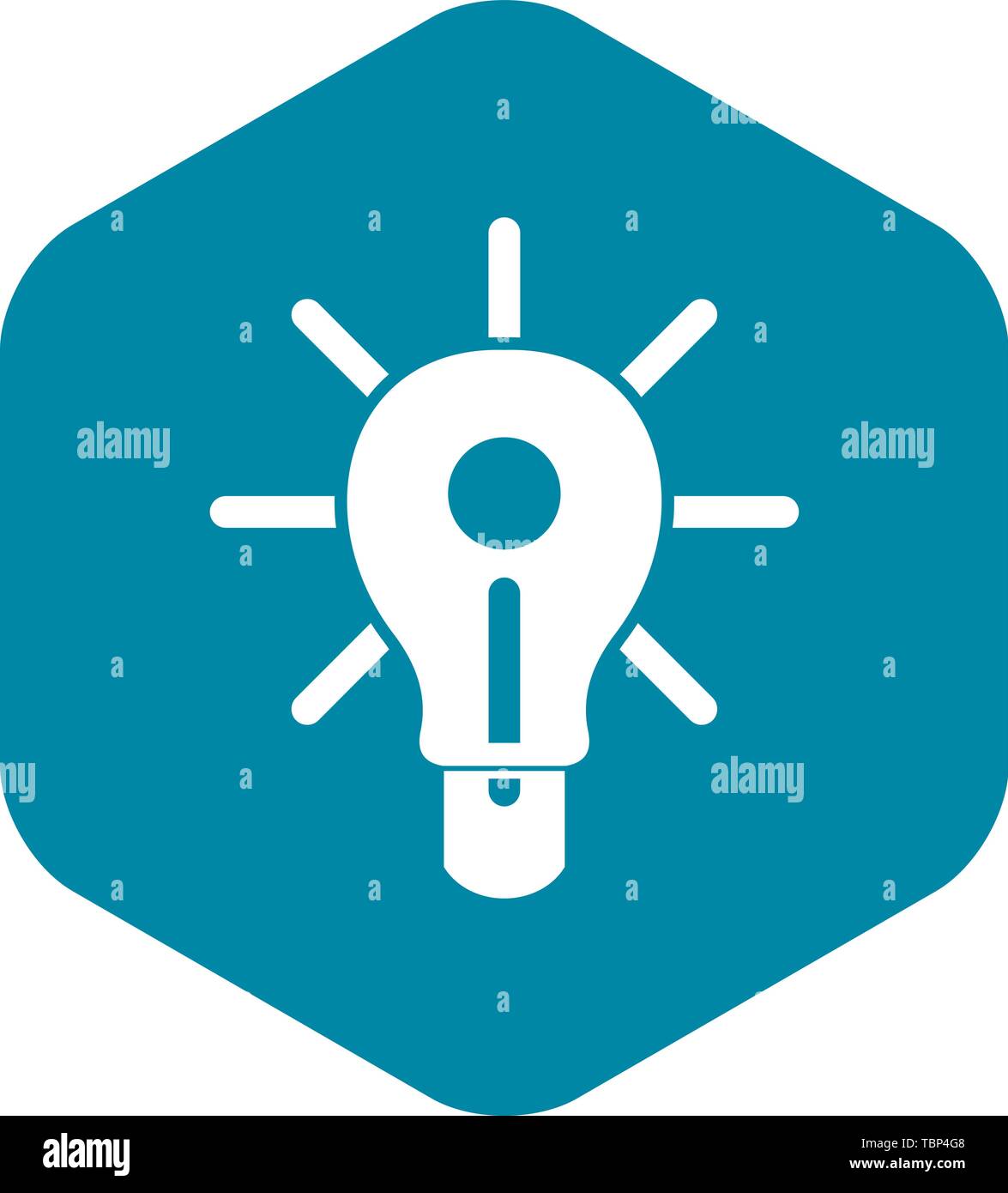 Glowing light bulb icon simple Stock Vector Image & Art - Alamy