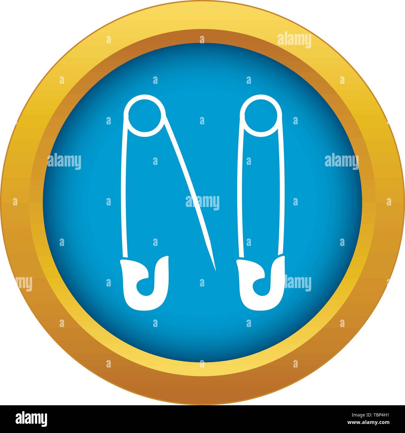Pins icon blue vector isolated Stock Vector Image & Art - Alamy