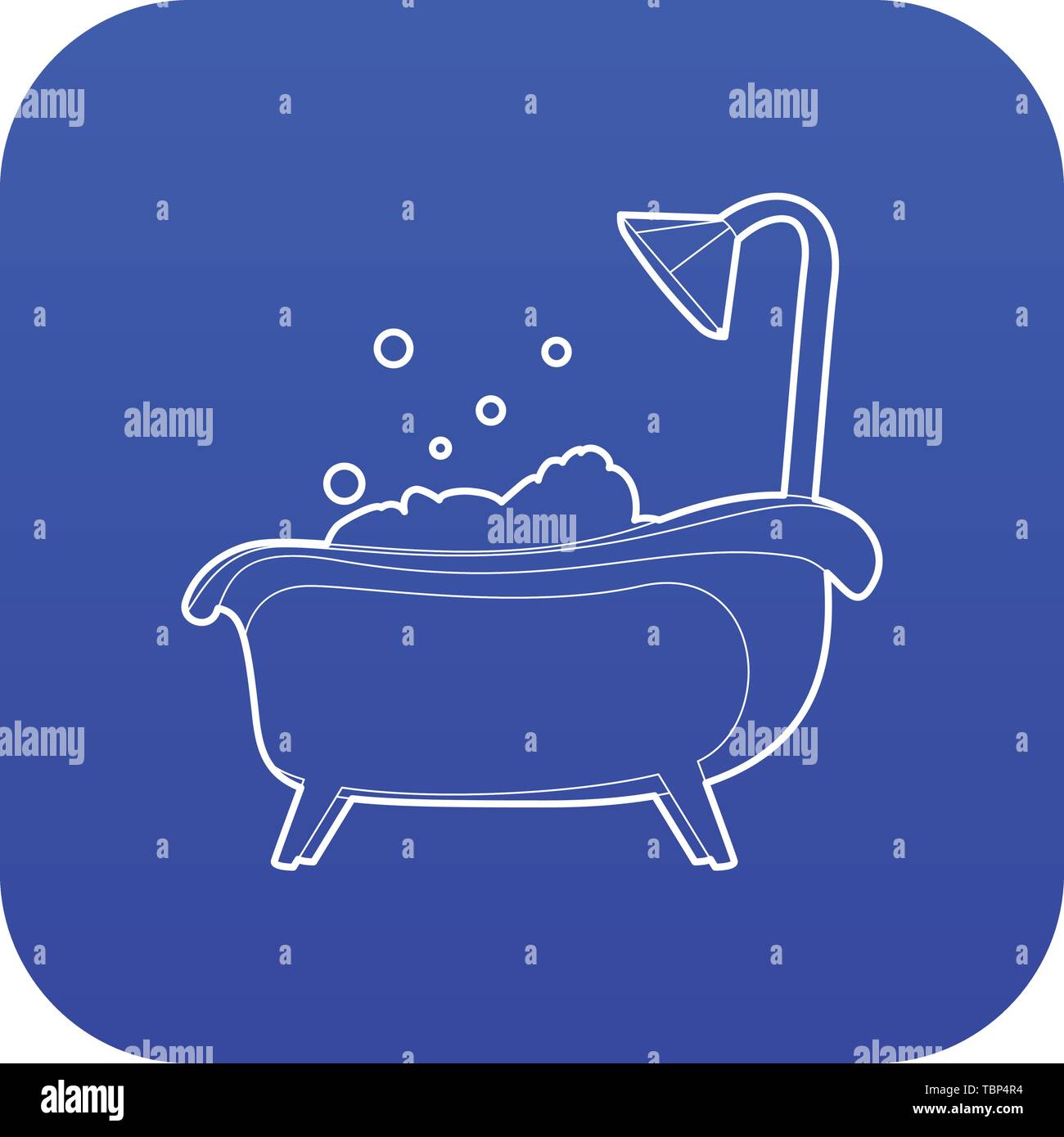 Bath icon blue vector Stock Vector Image & Art - Alamy