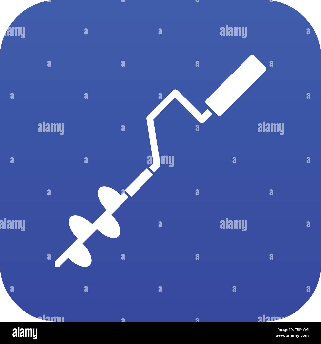 Hand operated ice auger icon digital blue Stock Vector Image & Art - Alamy