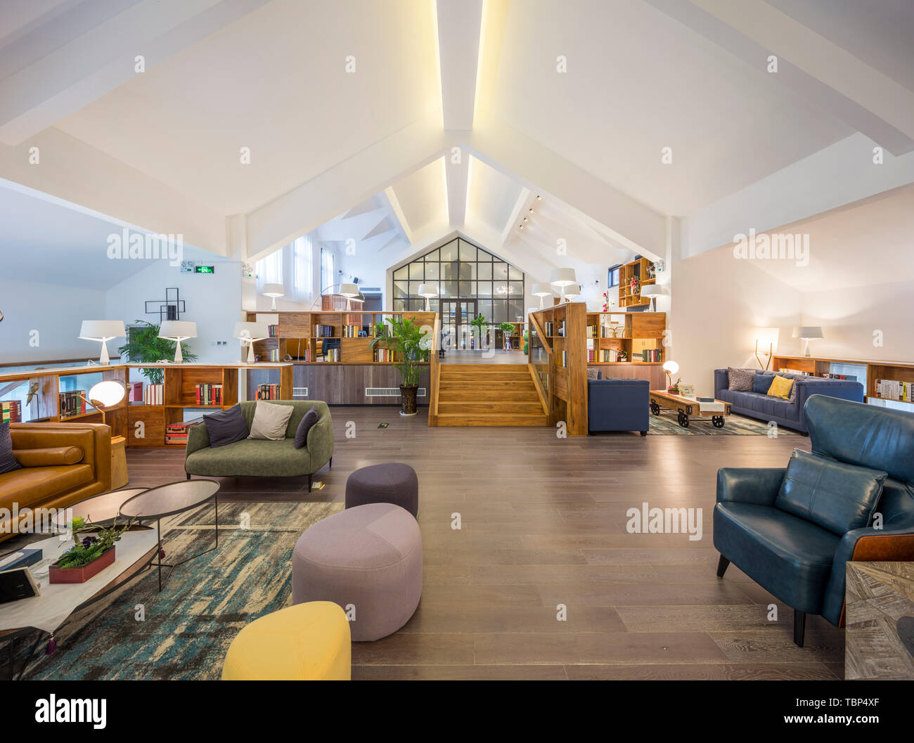 Design of interior design space of model room in modern living room ...