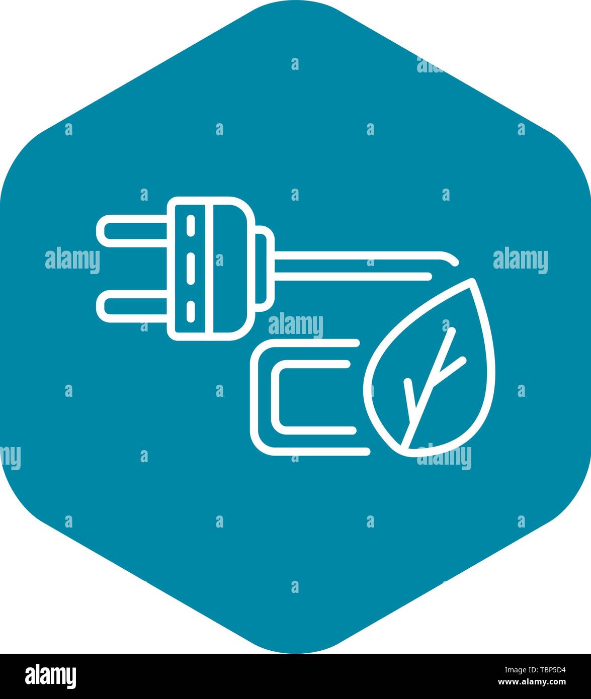 Eco energy plug icon, outline style Stock Vector Image & Art - Alamy