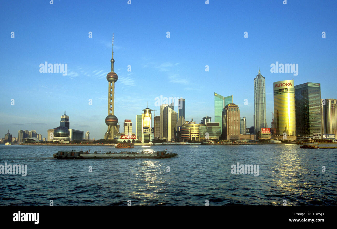 Beautiful scenery of the Huangpu River in Shanghai Stock Photo - Alamy