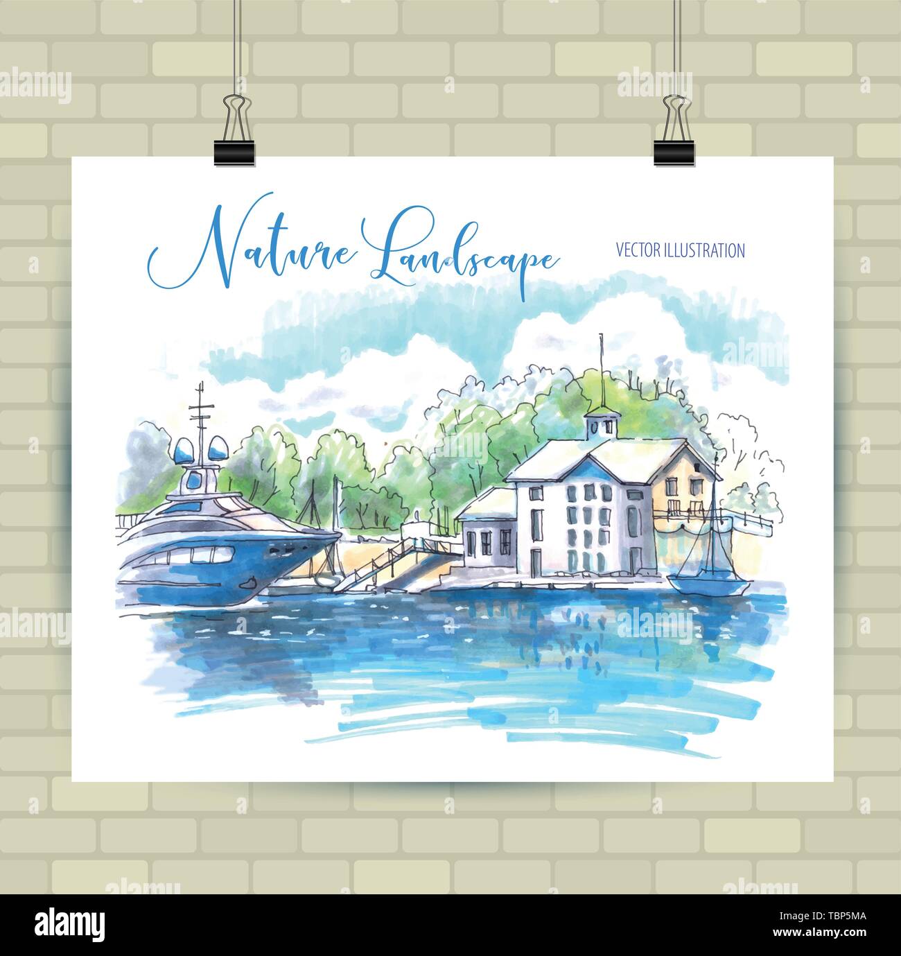 Beach boat painting Stock Vector Images - Alamy