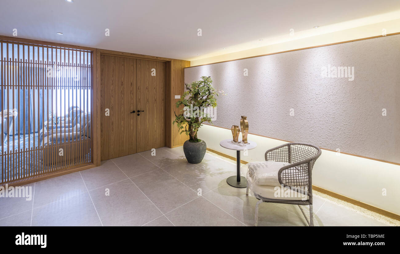 Modern home model room space design corridor hall HD picture Stock ...