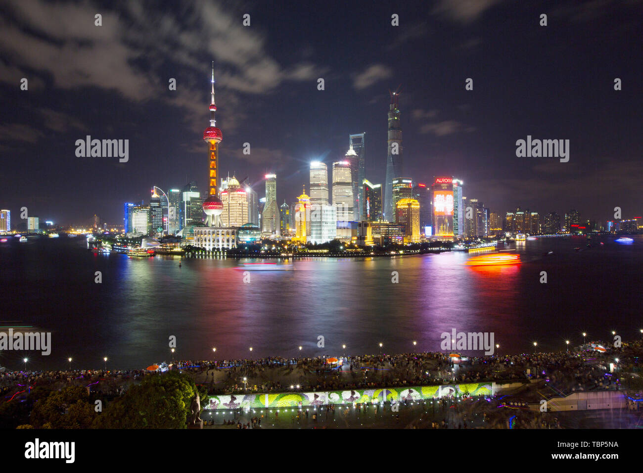 The gorgeous night view of Shanghai Stock Photo - Alamy