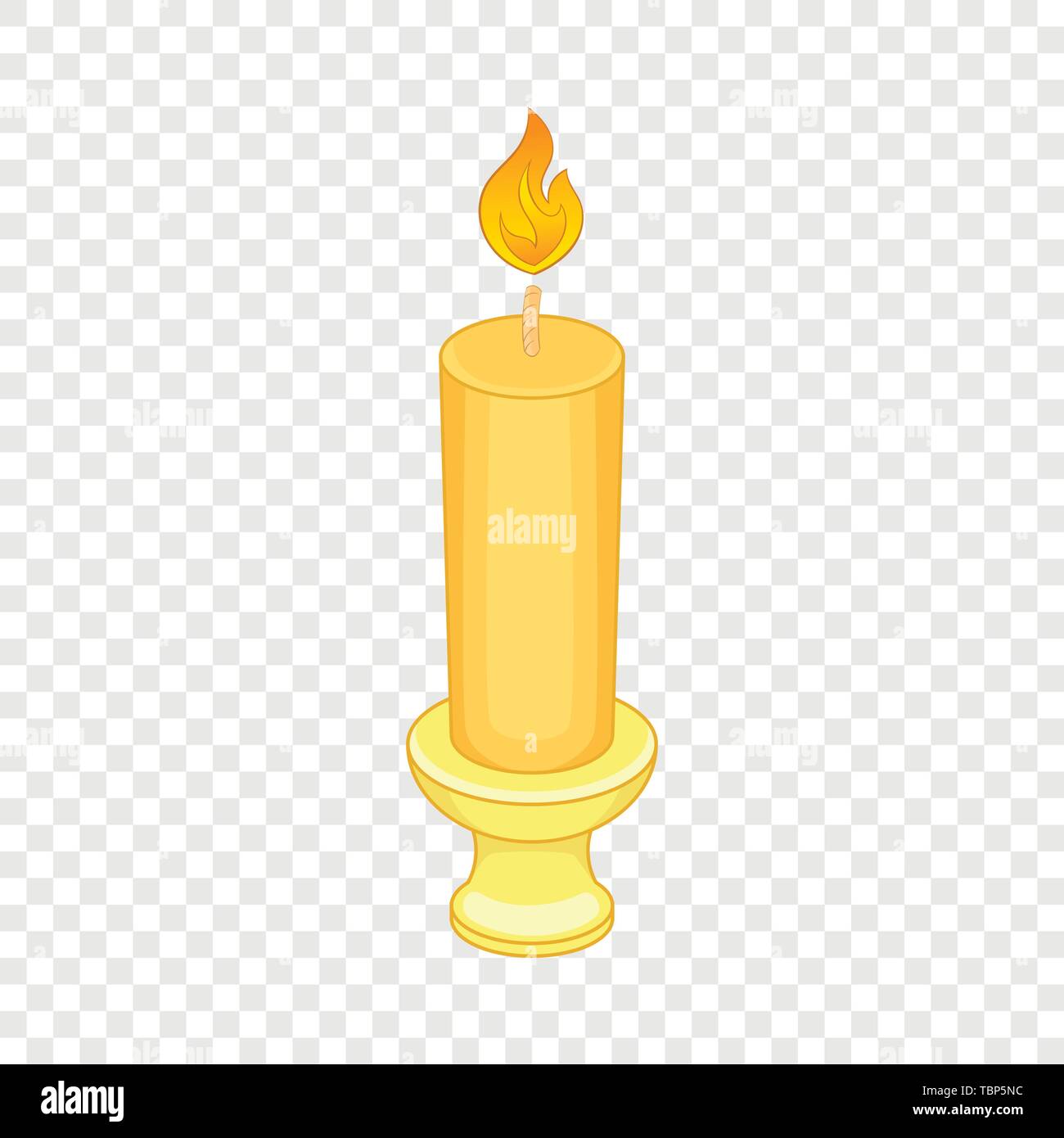Candle with candlestick icon, cartoon style Stock Vector Image & Art ...