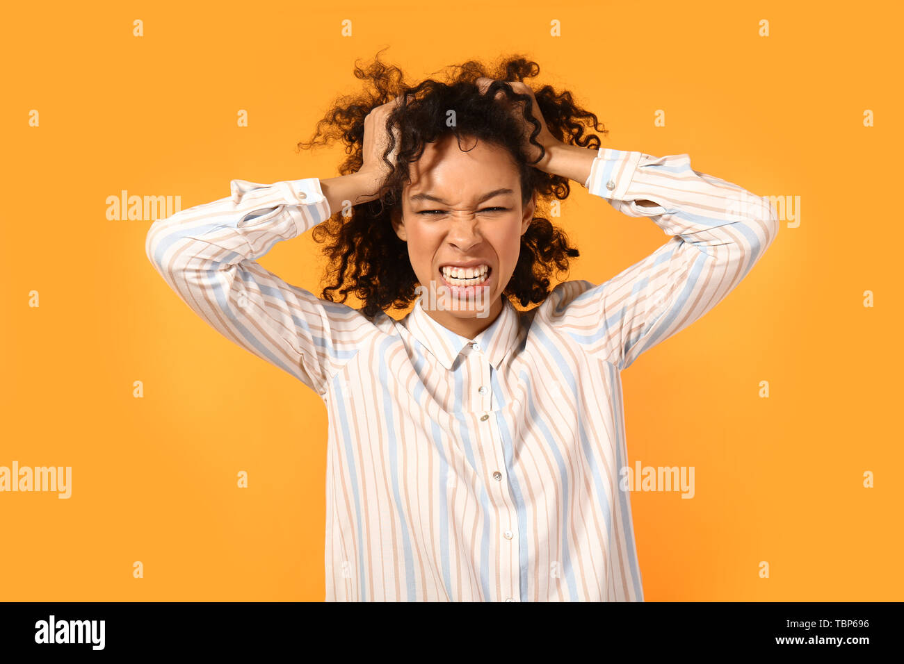 Emotional angry irritated african hi-res stock photography and images ...