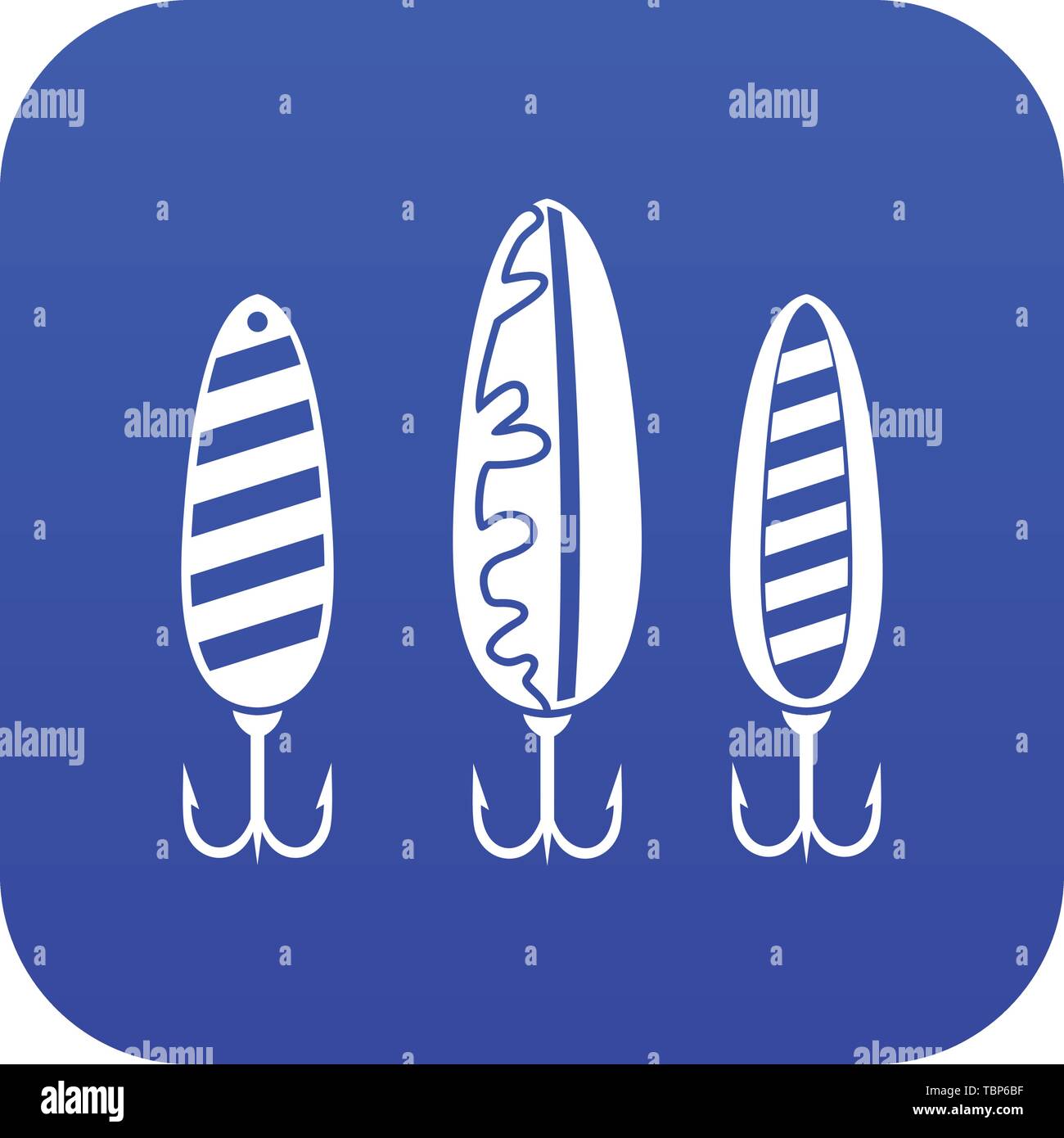 Plastic fishing lure icon digital blue Stock Vector Image & Art - Alamy
