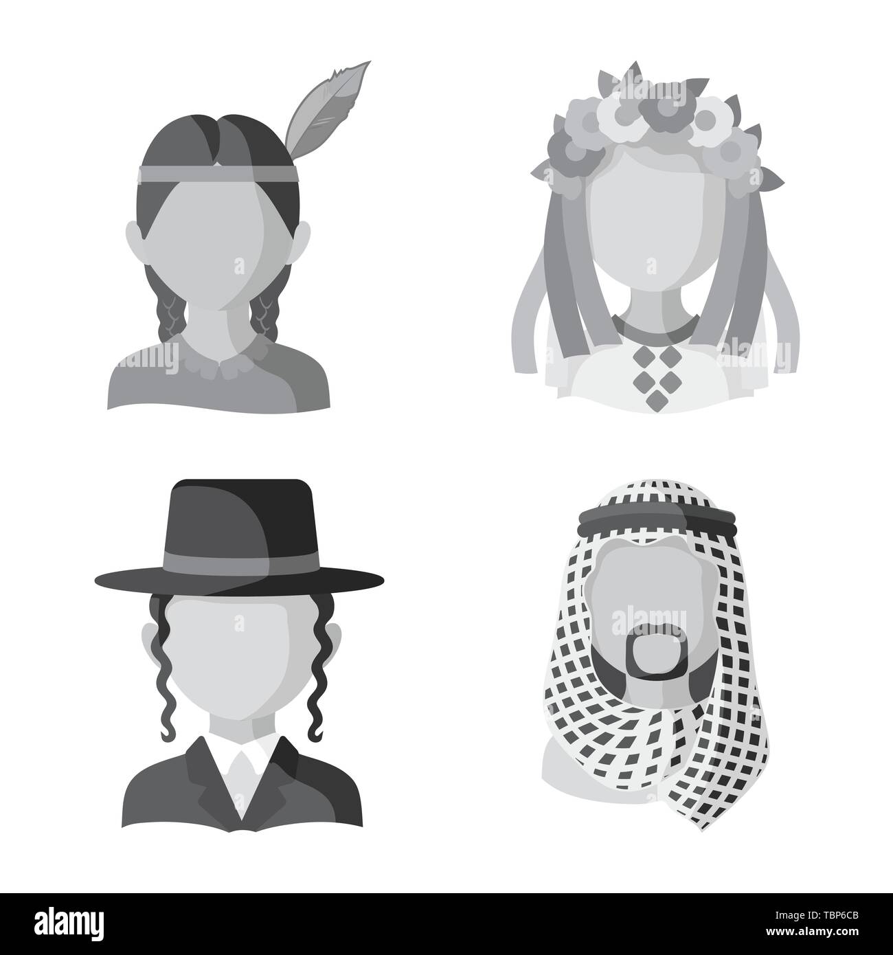 Vector design of person and culture logo. Collection of person and race ...