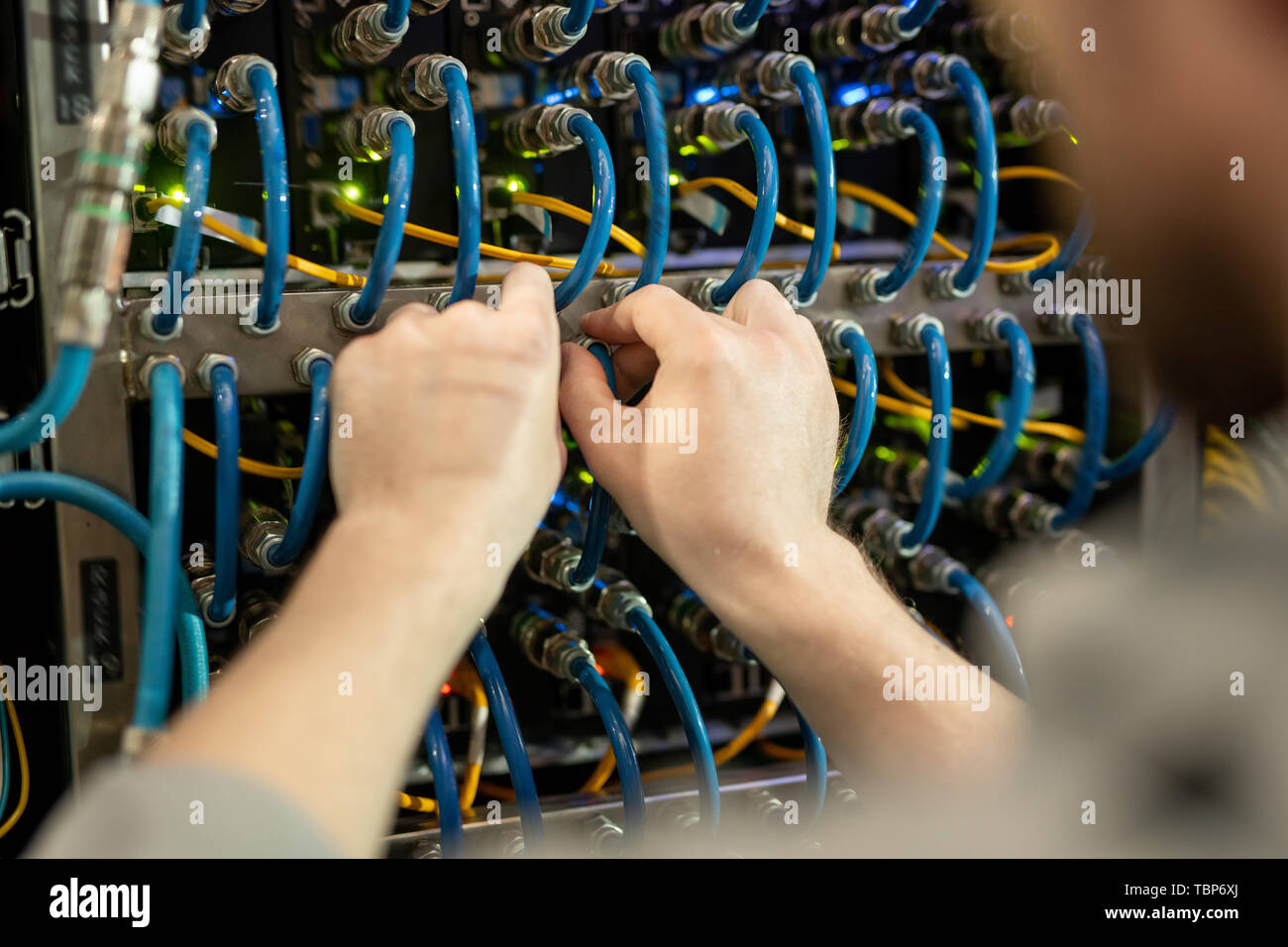 Switchboard cables hi-res stock photography and images - Alamy