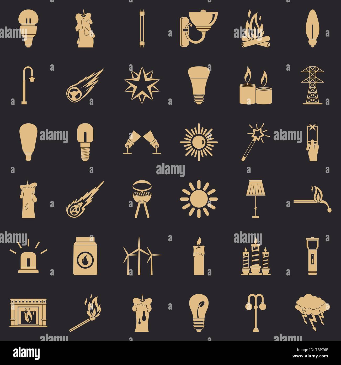 Lightning torch Stock Vector Images - Alamy