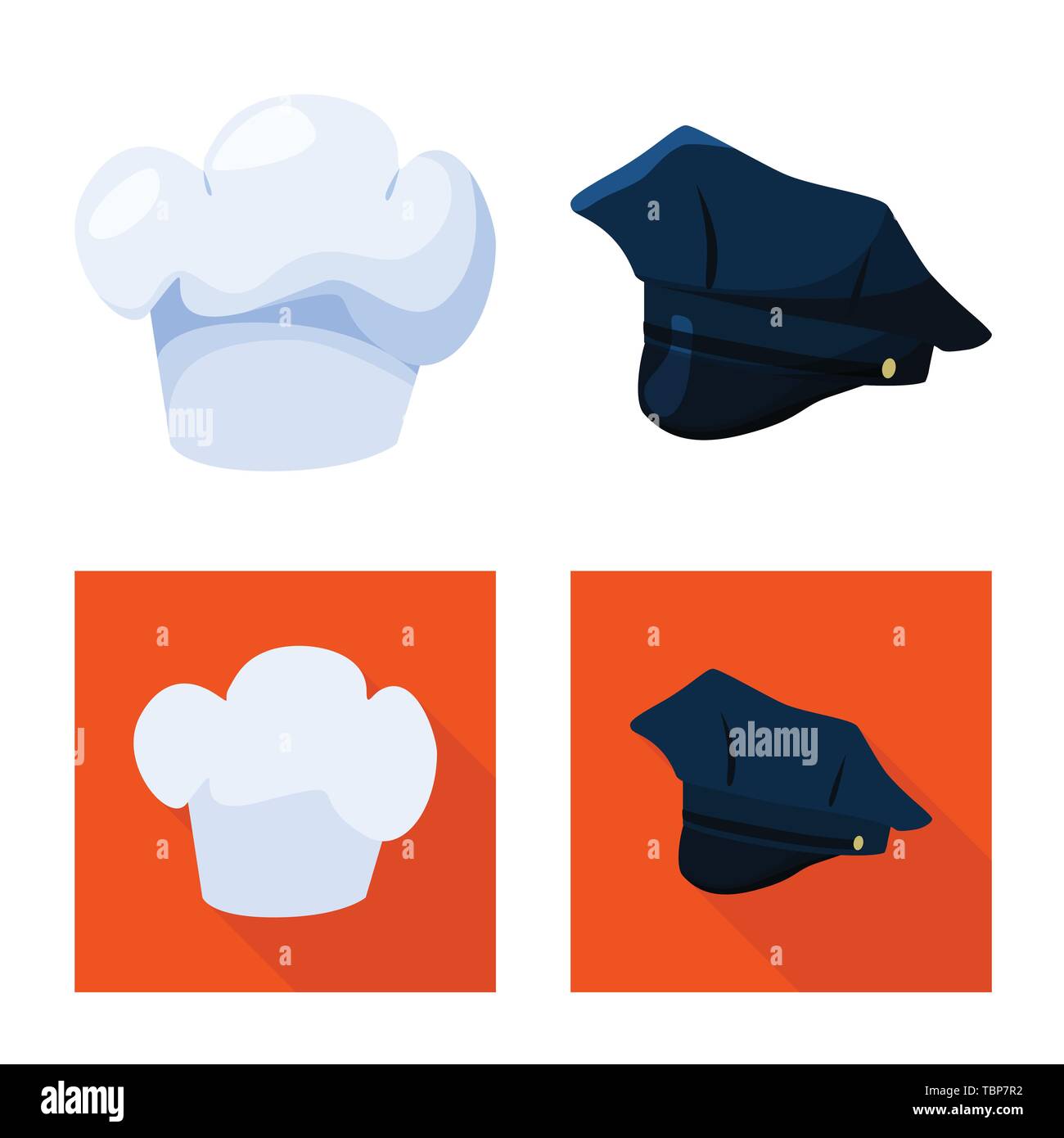 Isolated object of clothing and cap logo. Set of clothing and beret ...