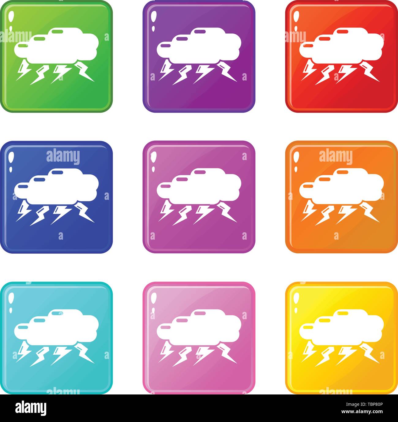 Thunder cloud icon, simple black style Stock Vector Image & Art - Alamy