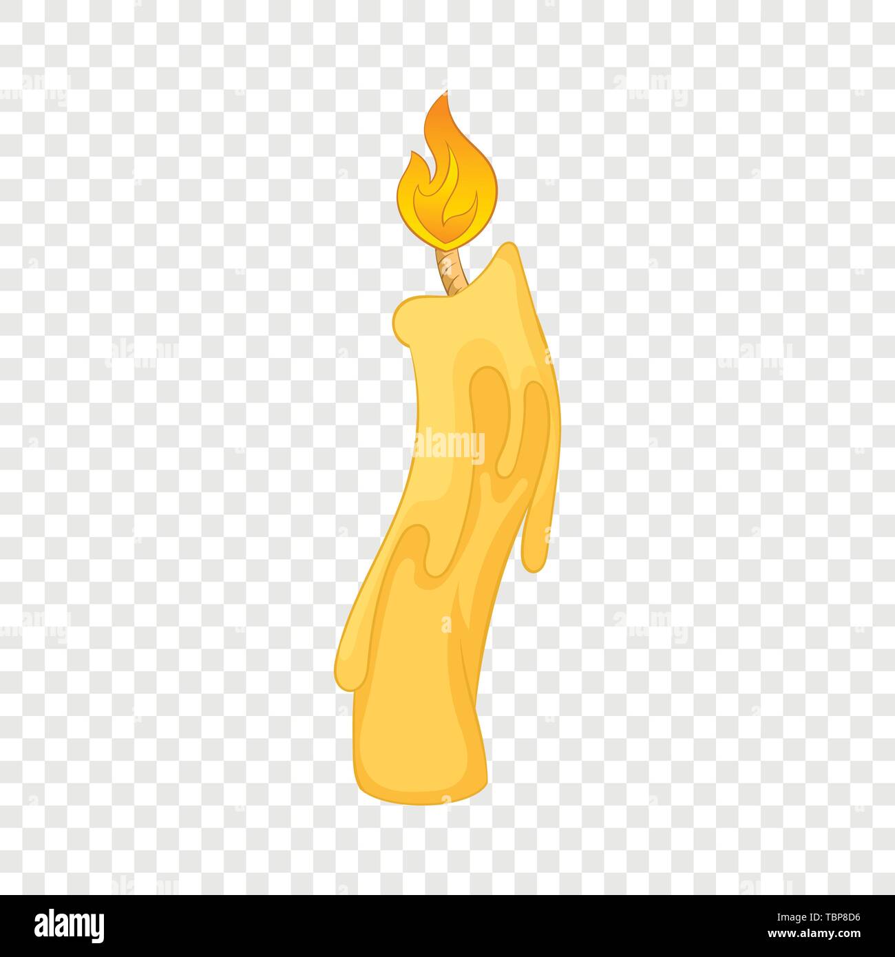 Candle with dripping wax icon, cartoon style Stock Vector Image & Art ...