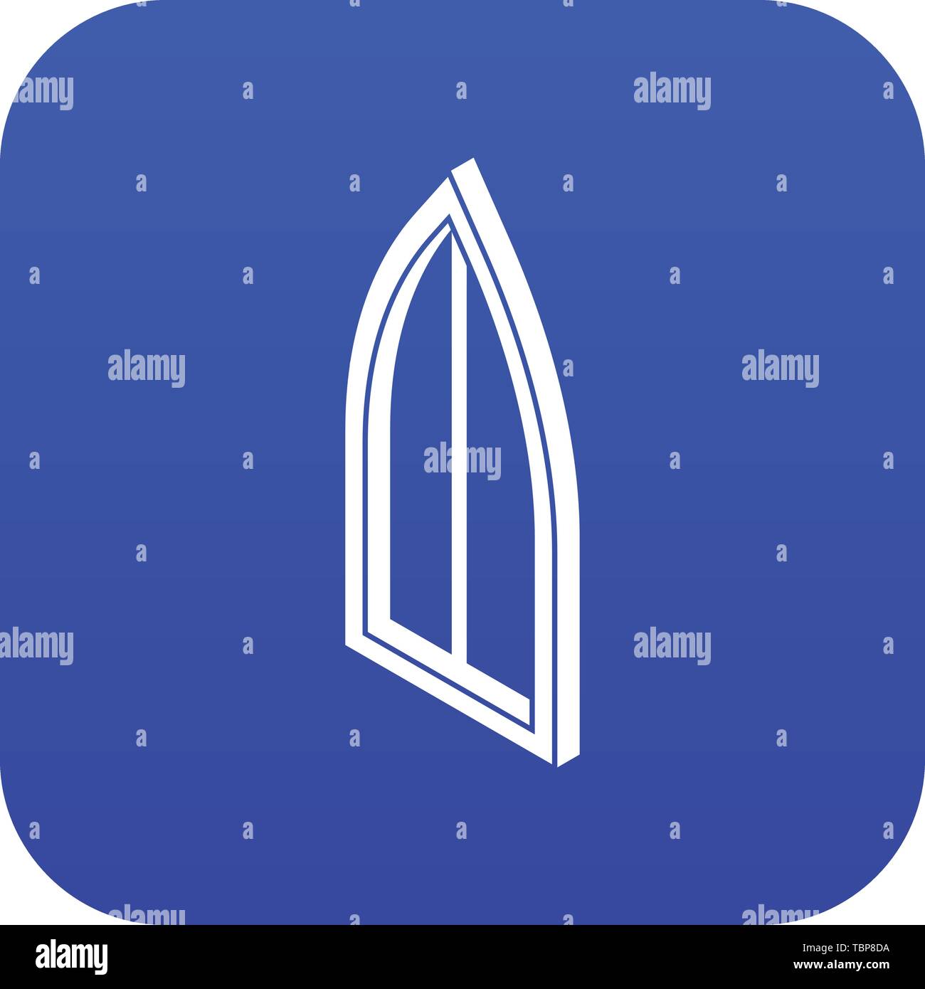 Sharp corner window frame icon blue vector Stock Vector Image & Art - Alamy