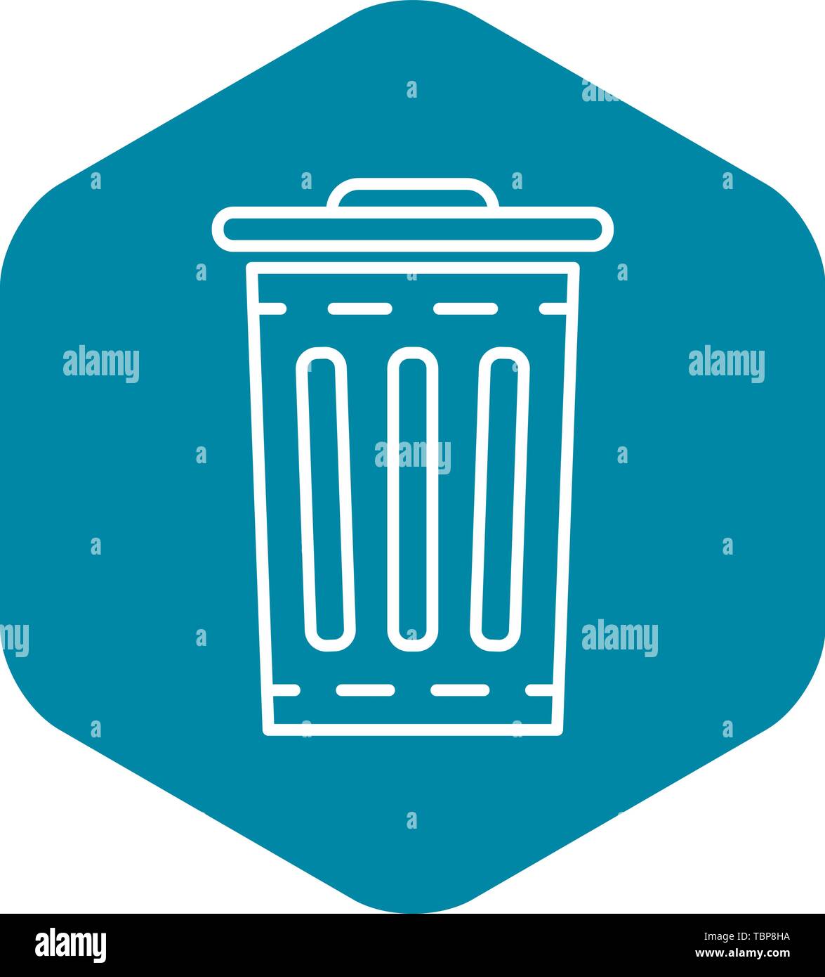 Garbage bin icon, outline style Stock Vector Image & Art - Alamy
