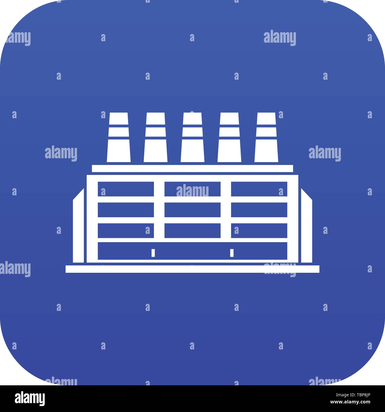 Manufacturing factory building icon digital blue Stock Vector Image ...