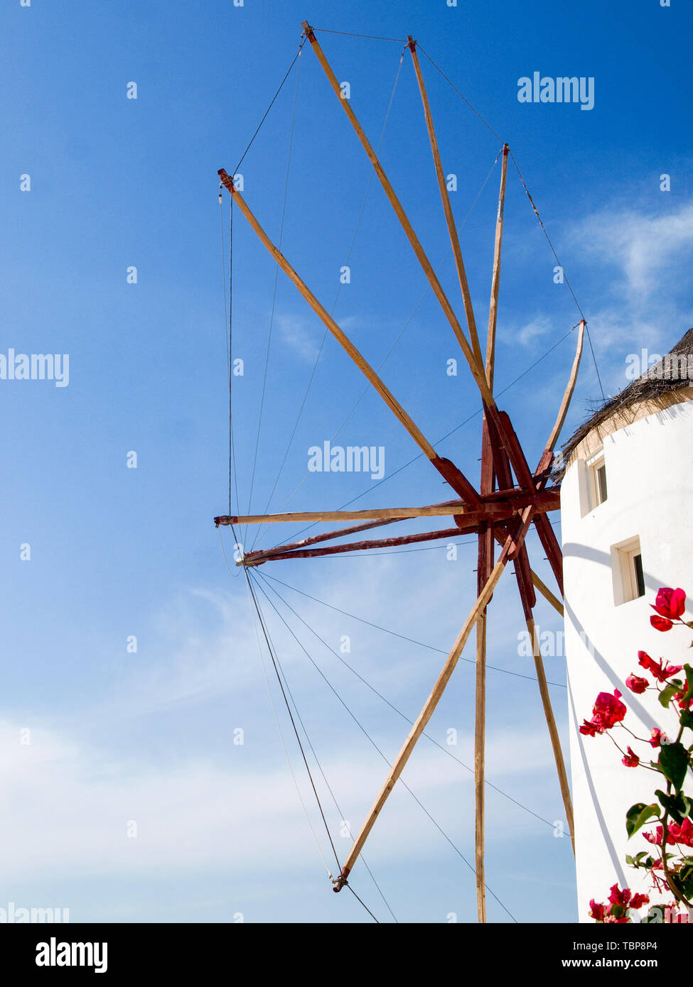 Santorini, Greece: typical Greek mill Stock Photo - Alamy