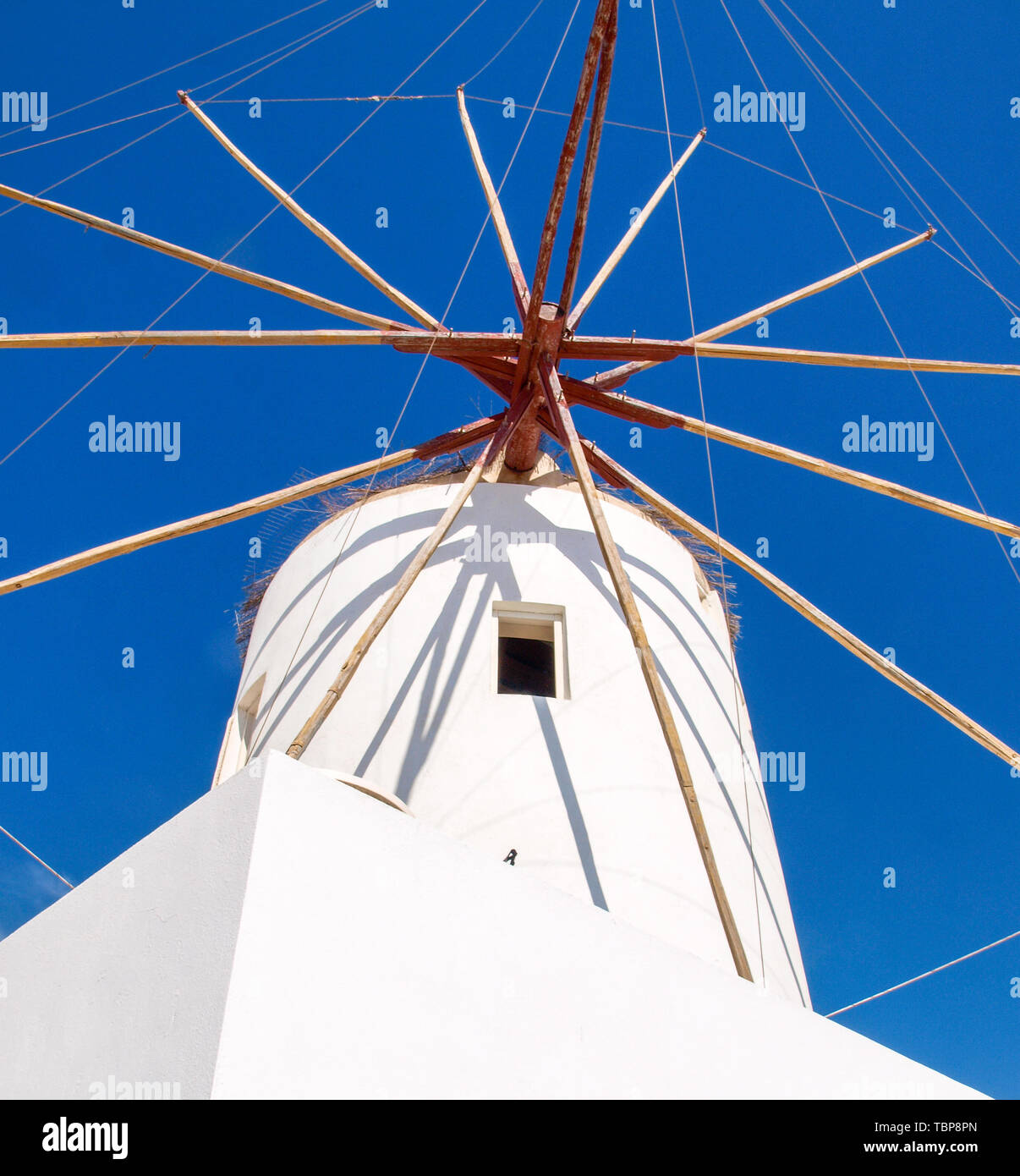 Santorini, Greece: typical Greek mill Stock Photo - Alamy