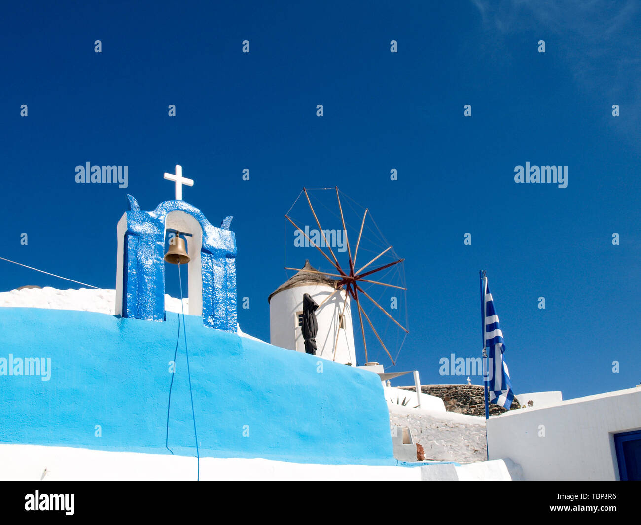 Santorini, Greece: typical Greek mill Stock Photo - Alamy