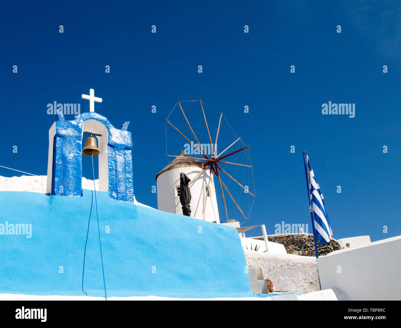 Santorini, Greece: typical Greek mill Stock Photo - Alamy