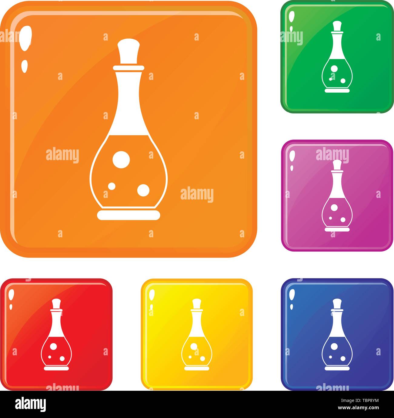 Massage Oil Icons Set Vector Color Stock Vector Image And Art Alamy