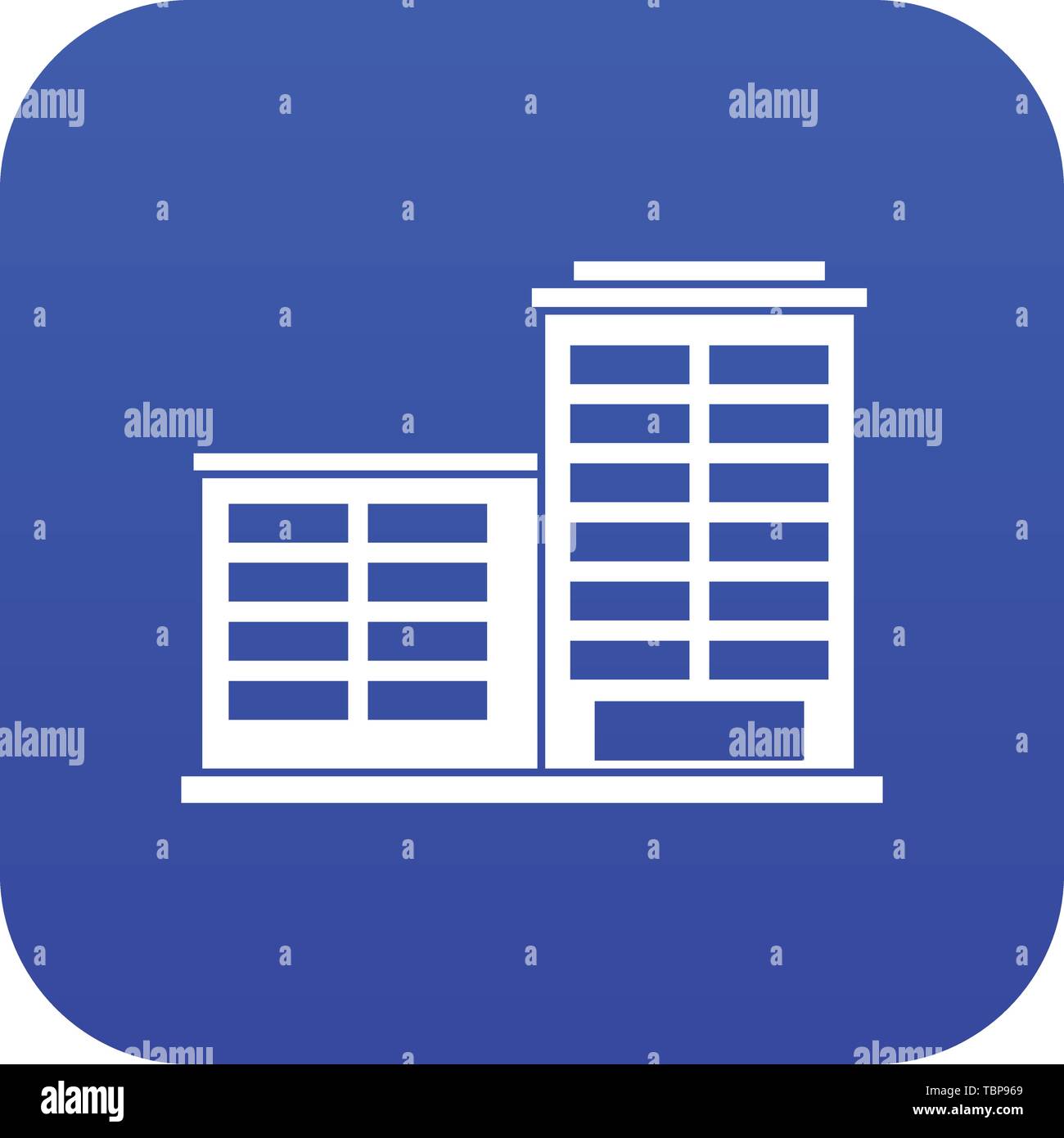 Manufacturing factory building icon digital blue Stock Vector Image ...