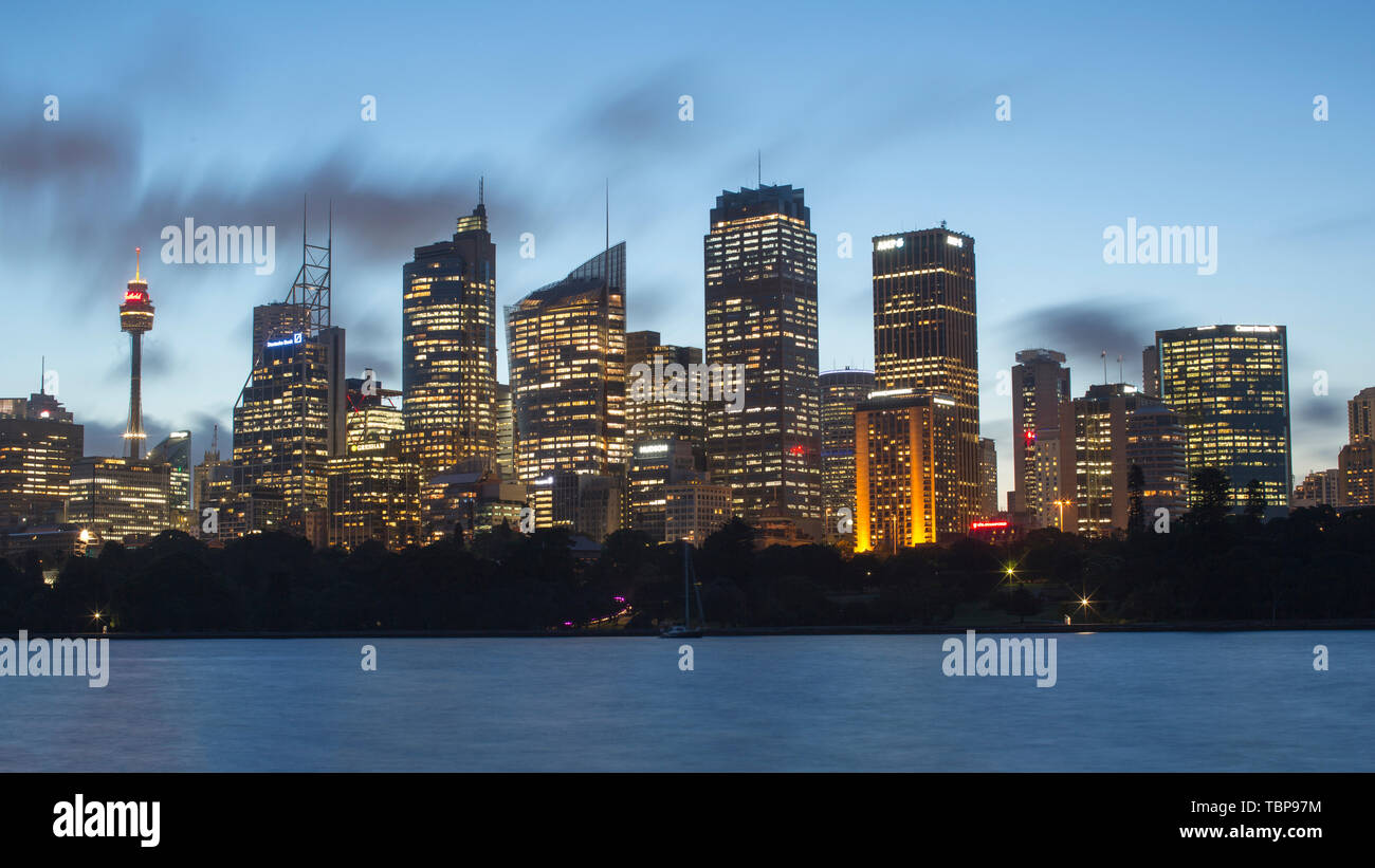 Sydney night view Stock Photo - Alamy
