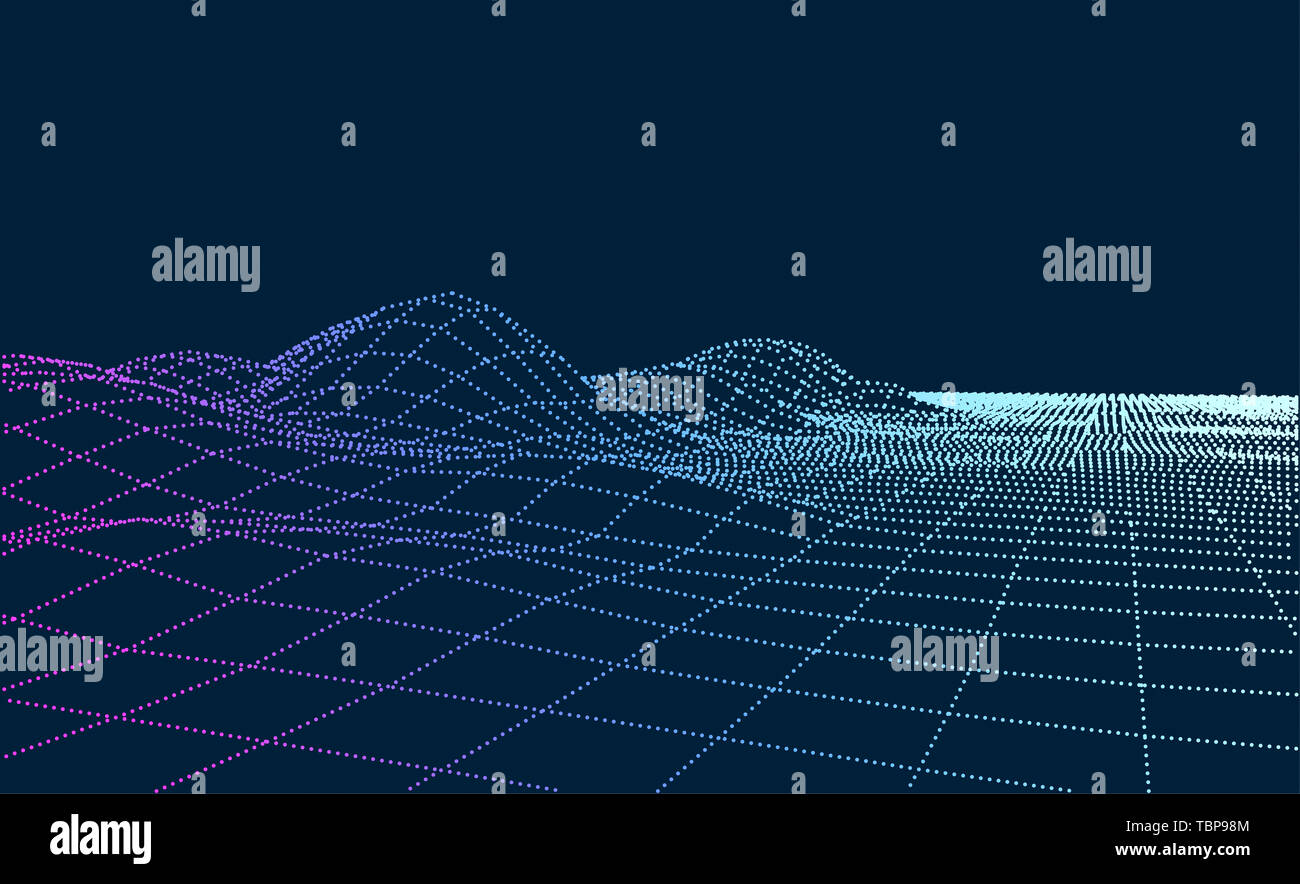 Abstract vector three-dimensional network background for big data concept, graphics with ...