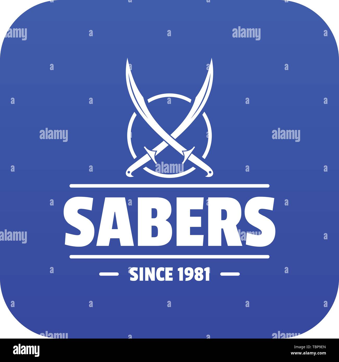 Saber icon blue vector Stock Vector Image & Art - Alamy
