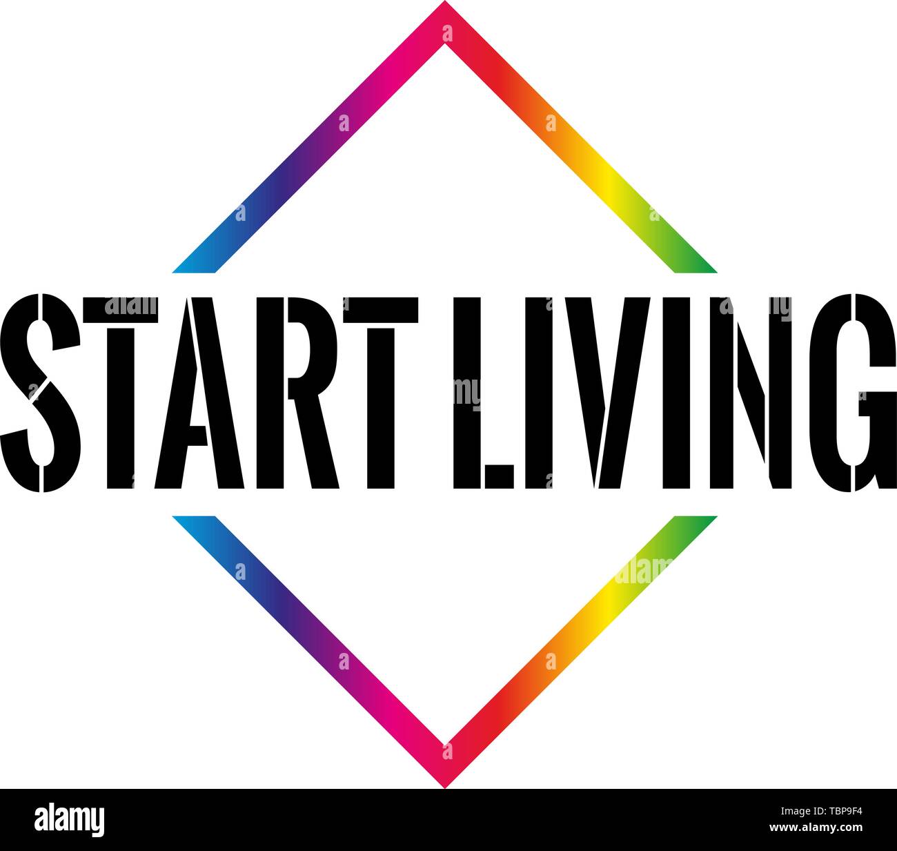 Start Living Triangel Cone Icon Vector sign with text on white ...