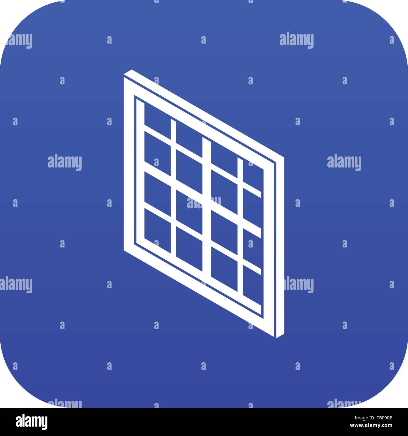Lattice window frame icon blue vector Stock Vector Image & Art - Alamy