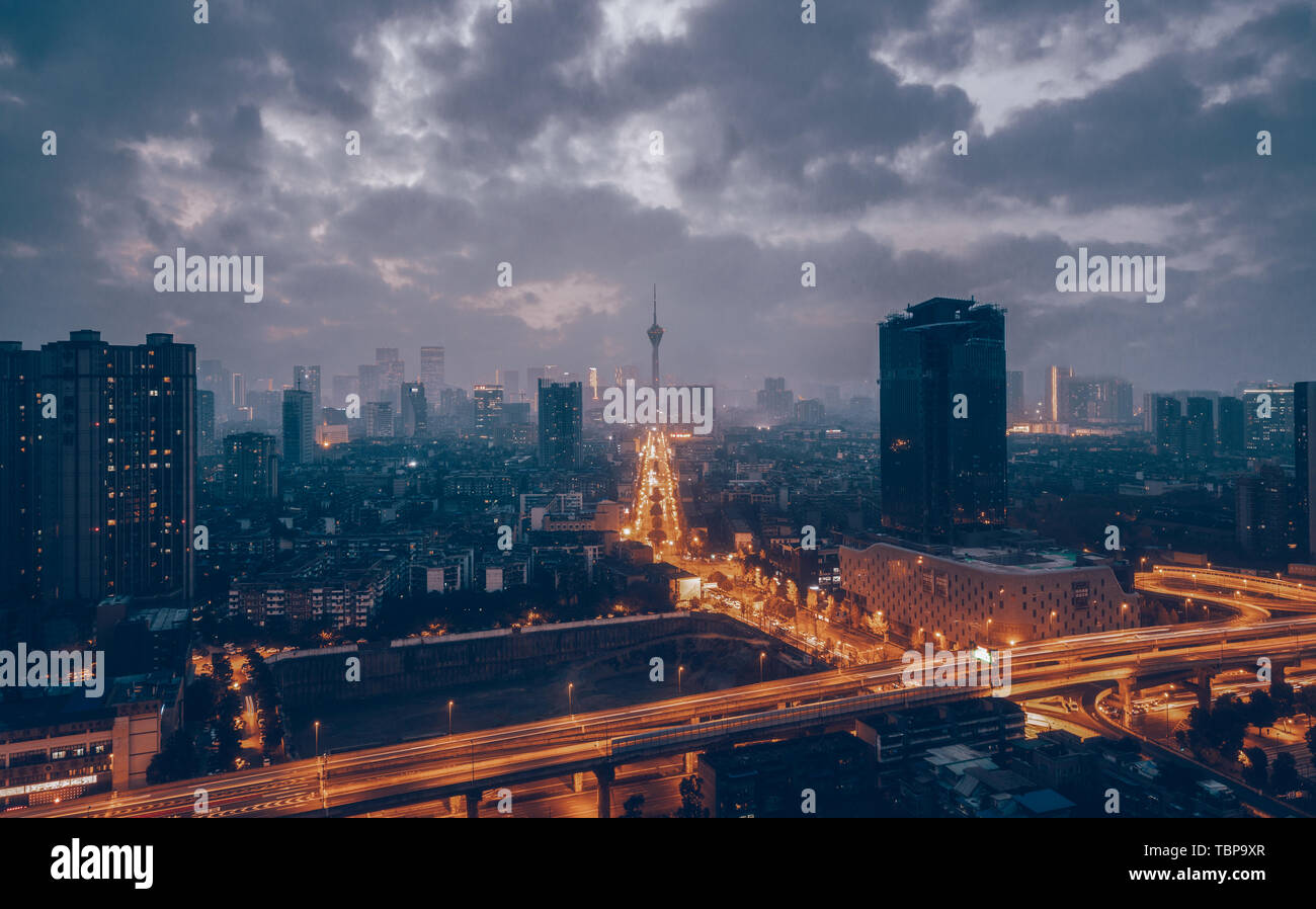 Chengdu climbing scenery Stock Photo - Alamy
