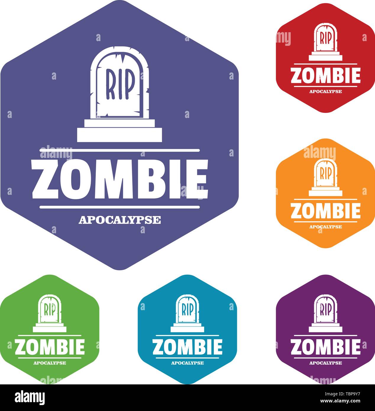 Zombie death icons vector hexahedron Stock Vector Image & Art - Alamy