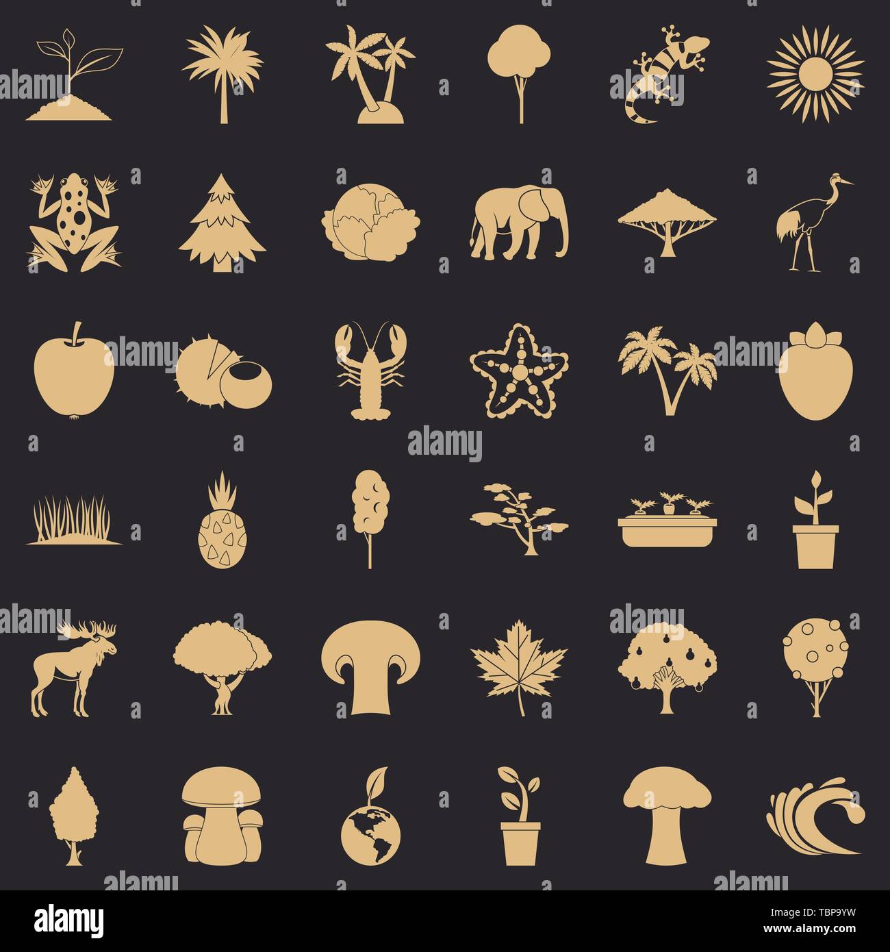 Summer season icons set, simple style Stock Vector Image & Art - Alamy