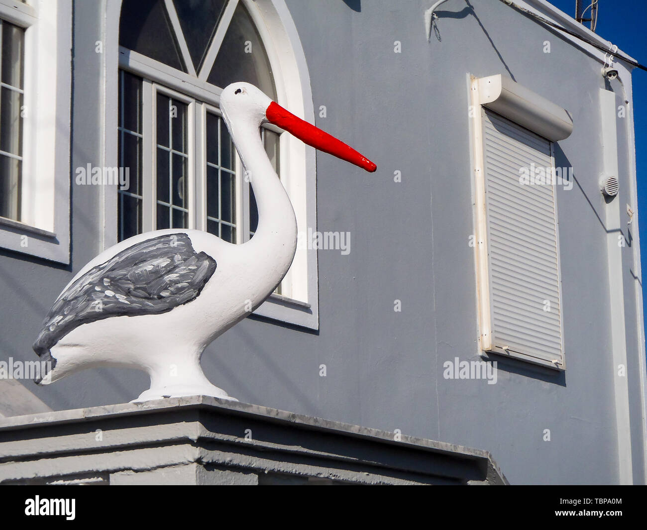 Santorini, Greece: statue of cormorant Stock Photo - Alamy