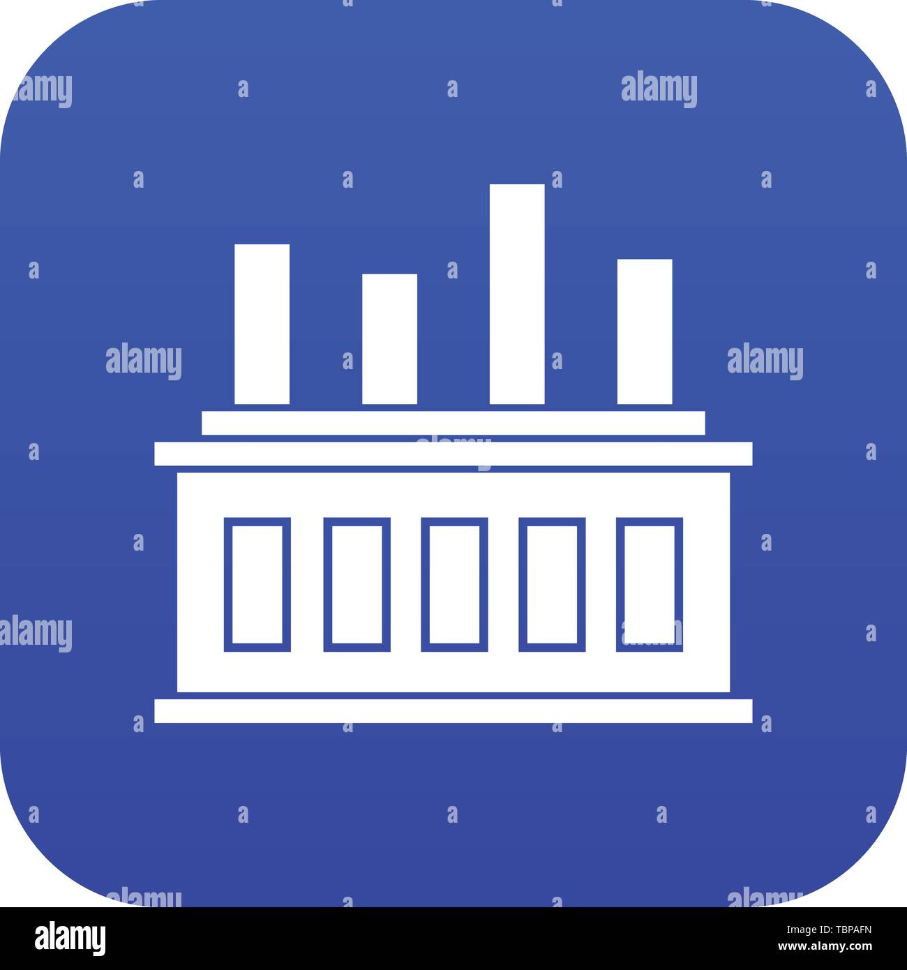 Industrial factory building icon digital blue Stock Vector Image & Art ...