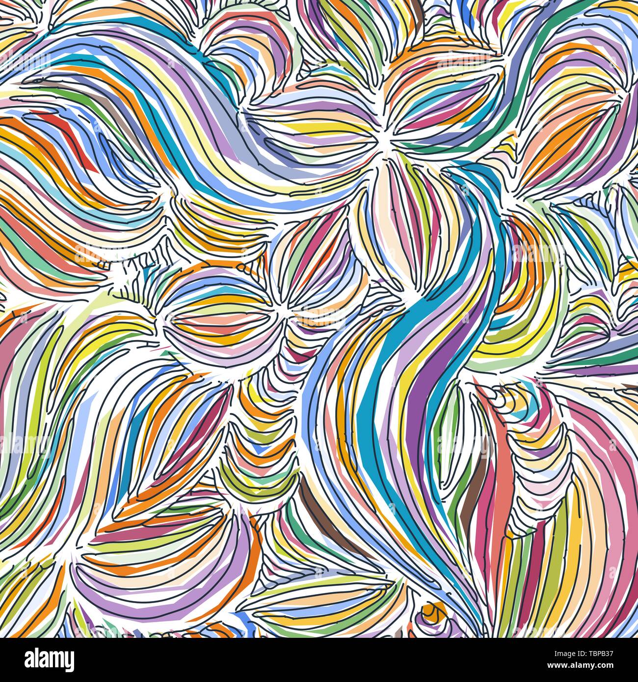 Vector coloring pattern, curved lines, grunge background Stock Vector ...