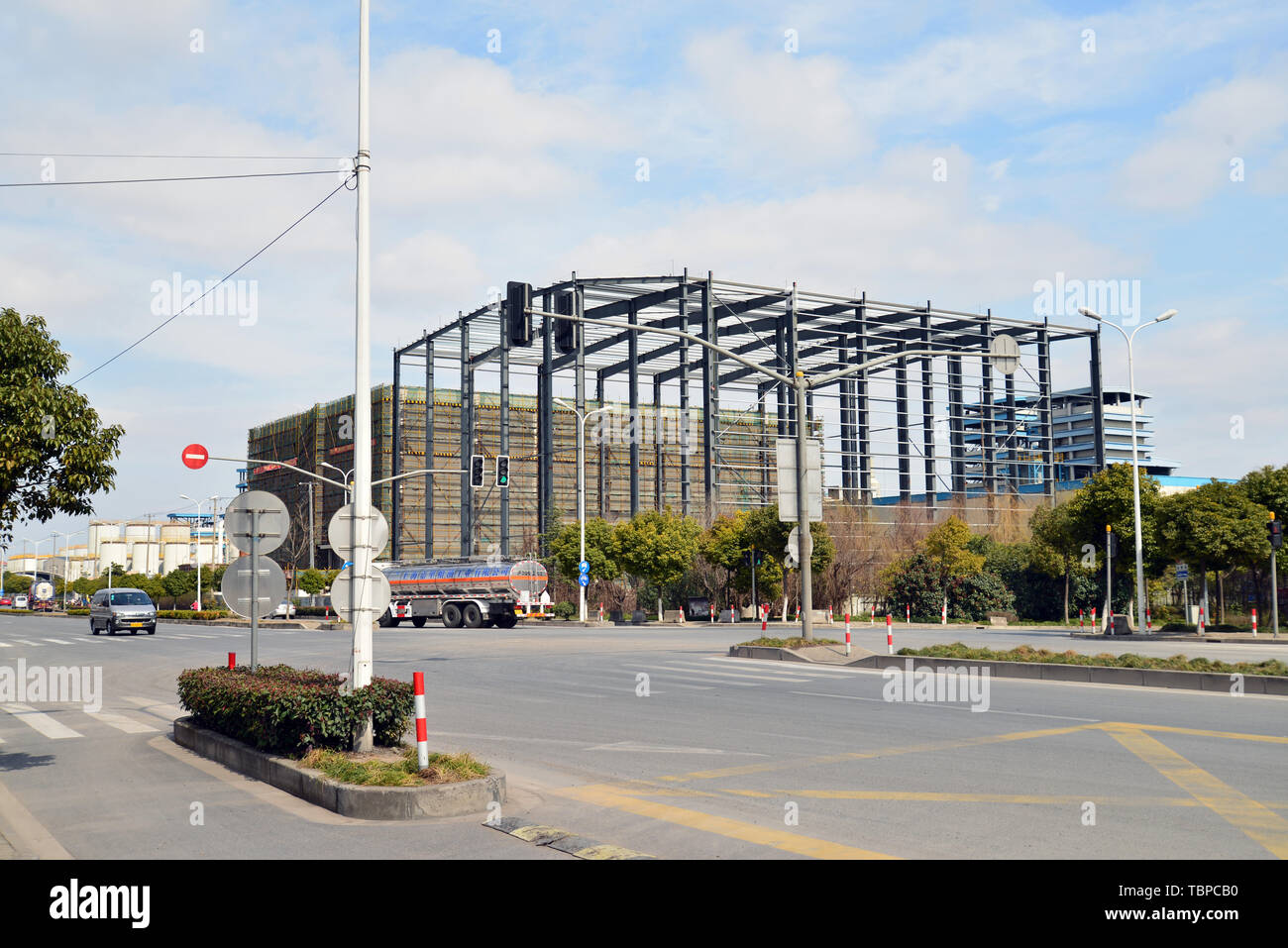 Factory under construction Stock Photo - Alamy
