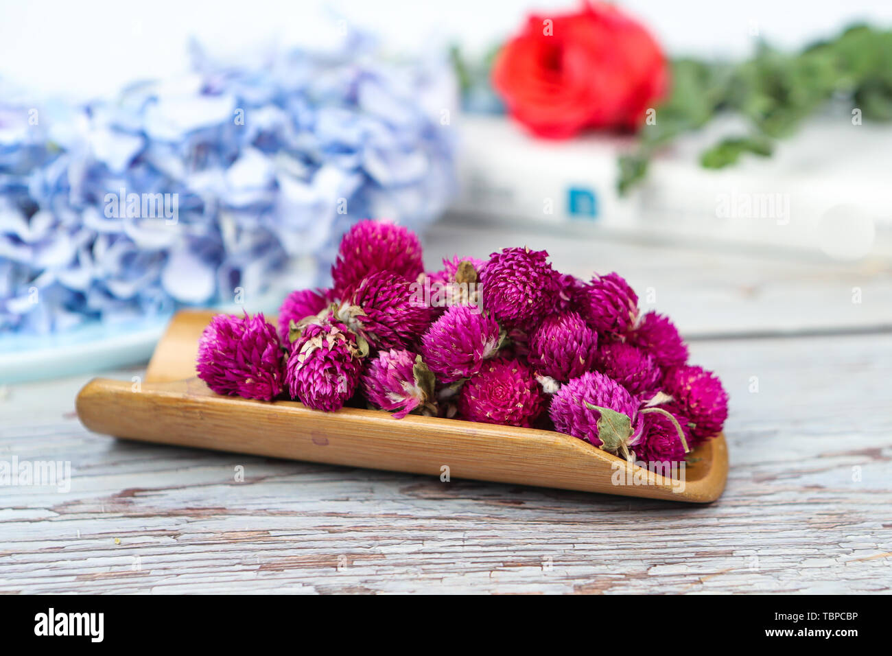 Thousand-day red flower tea Stock Photo - Alamy