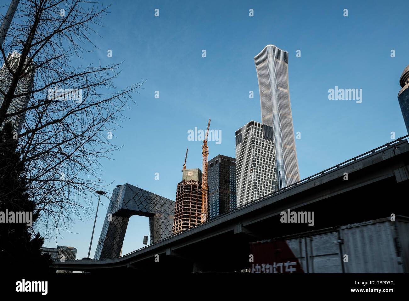 International trade surrounding complex Stock Photo - Alamy