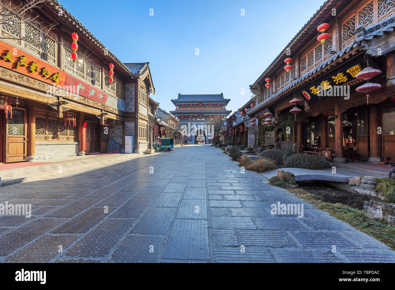 Qingzhou ancient city ancient street Stock Photo - Alamy