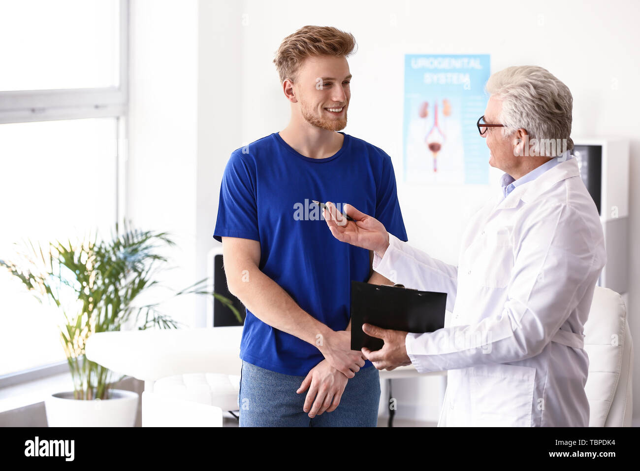Male patient at urologist's office Stock Photo - Alamy