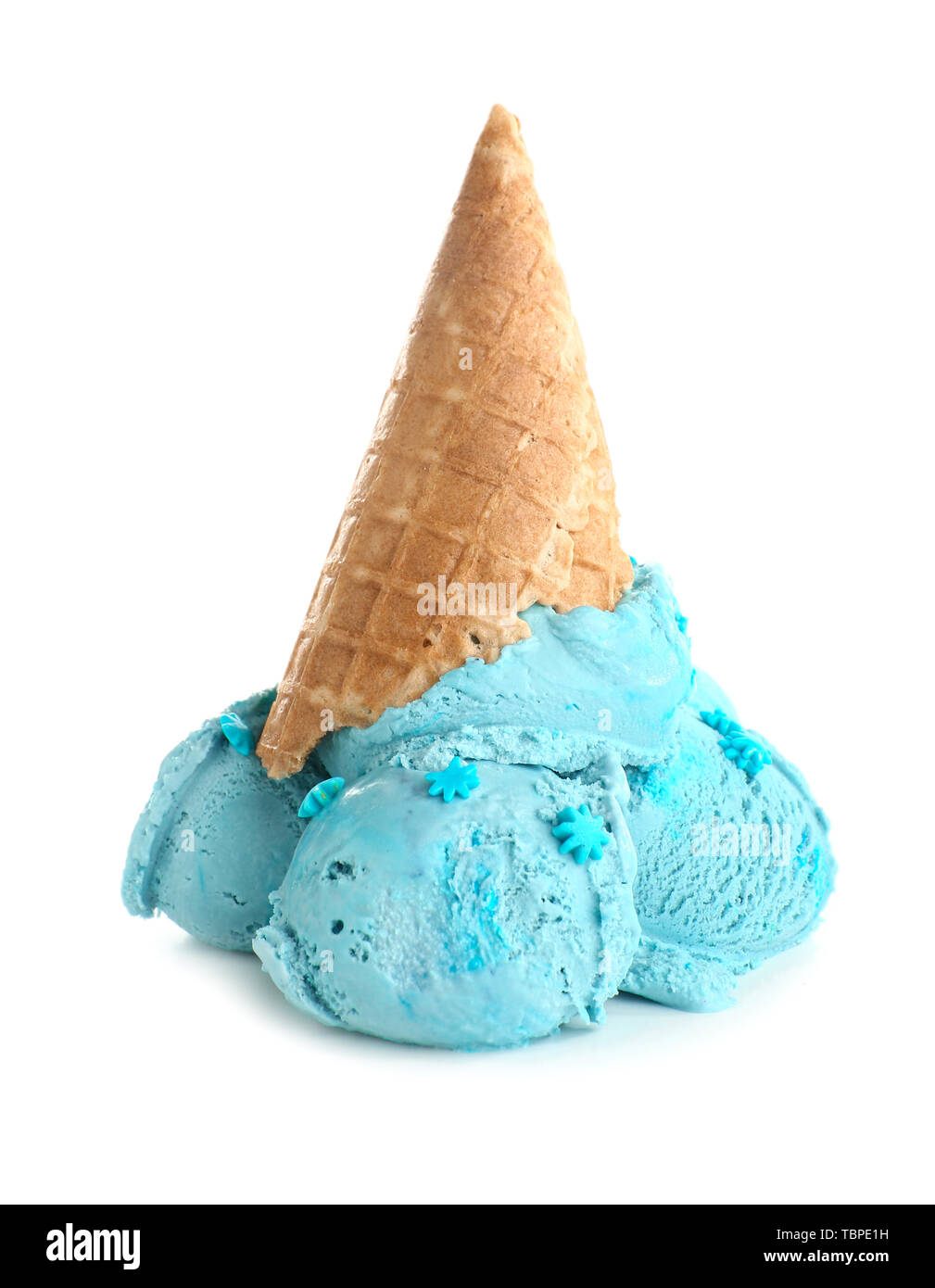 Ice cream blue sprinkles Cut Out Stock Images & Pictures - Alamy
