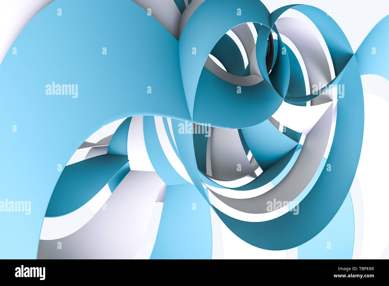 Three-dimensional rendering, blue-and-white flow background Stock Photo ...