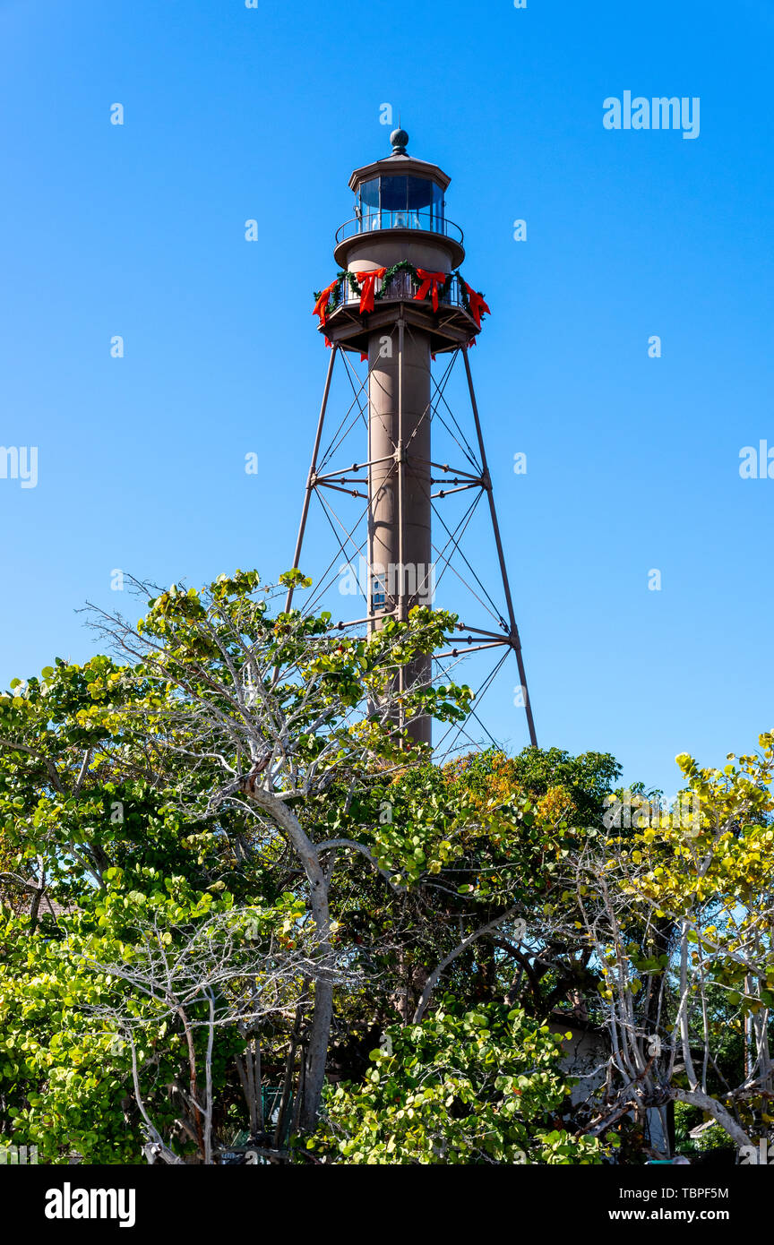 Sanibel Lighthouse at Lighthouse Beach Park. Sanibel Island, Florida ...